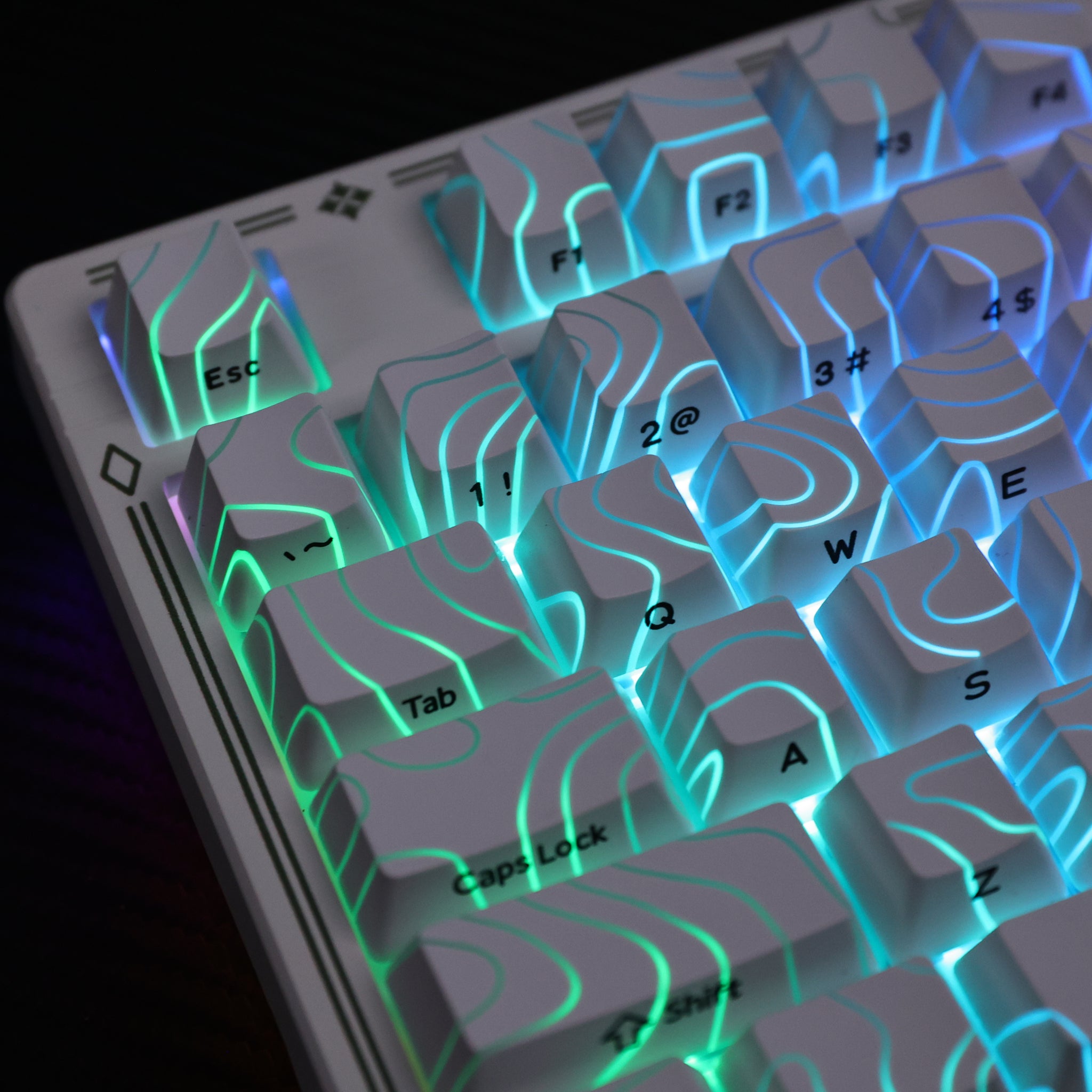 White Contour Keycaps