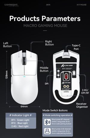 Attack Shark X11 Wireless Gaming Mouse with Charging Dock - Sri Lanka