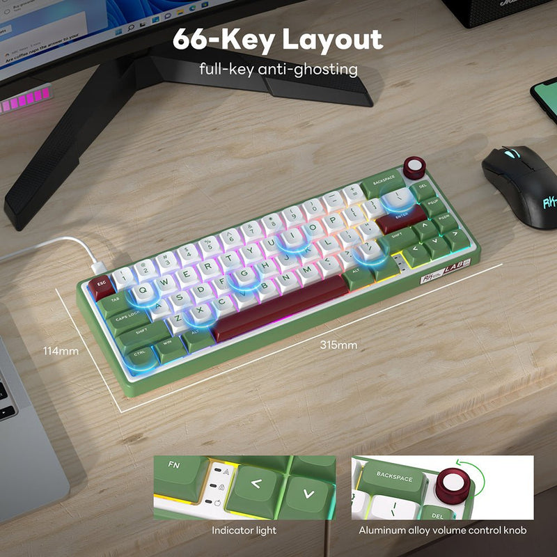 Royal Kludge RK R65 Gasket 65% QMK Mechanical Keyboard - Sri Lanka